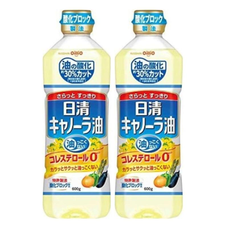 日清オイリオ 日清キャノーラ油 600g×2個JAN:4902380066293商品サイズ:(高さx奥行x幅):23.4cm×5.7cm×7.7cm原材料:食用なたね油(国内製造)サイズ: 600グラム×2個複数店舗にて販売をしておりますた...