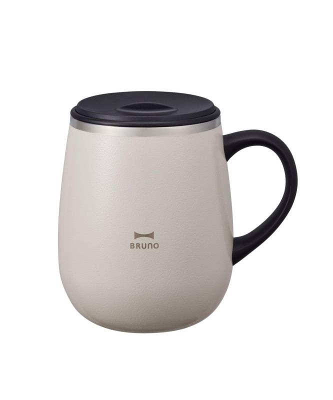 BRUNO ブルーノ 蓋つき ステンレスマグ マグカップ 保温 保冷 真空二重構造 tall 460ml グレージュ BHK263-GRG[原産国]:中国製複数店舗にて販売をしておりますため、在庫データの更新が間に合わず、欠品にも関わらず、...