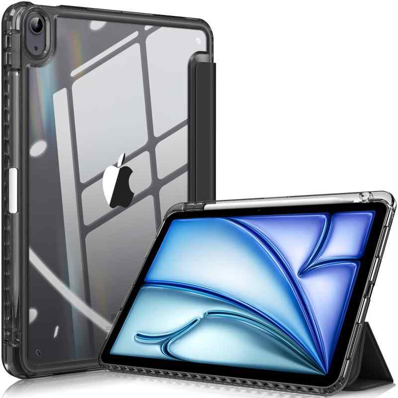 Fintie iPad Air 11インチ ケース M4 (2026) / M3 (2025 第7世代) / M2 (2024 第6世代) / Air 5/4 ケース 2022/2020 10.9 インチ 透明バックカバー Apple Pe...