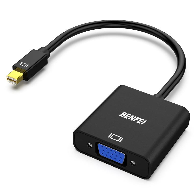 BENFEI Mini DisplayPort - VGA、Mini DP ディスプレイポート - VGA (Thunderbolt 2対応) オス - メス アダプター ThinkPad SurfacePro PC…Mini Displa...