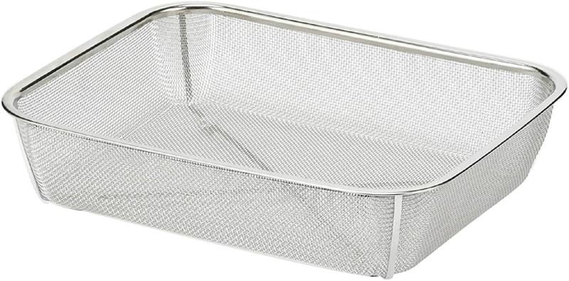 パール金属 角型ザル320×255mm ステンレス製 アットアクア HB-4096製品サイズ:(約)幅32×奥行25.5×高さ7.5cm製品重量:(約)0.26kgザルの深さ:(約)6.8cm素材・材質:ステンレス鋼アミの綿材の太さ:0.4...