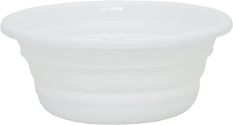 【オンライン】 パール金属 折りたたみ式 洗面器 小 ホワイト 洗い桶 湯おけ バケツ たらい AZ-5604製品サイズ:(約)使用時/外径25.5×高さ11cm、収納時/外径25.5×高さ4.5cm製品重量:(約)0.18kg原料樹脂:ポ...
