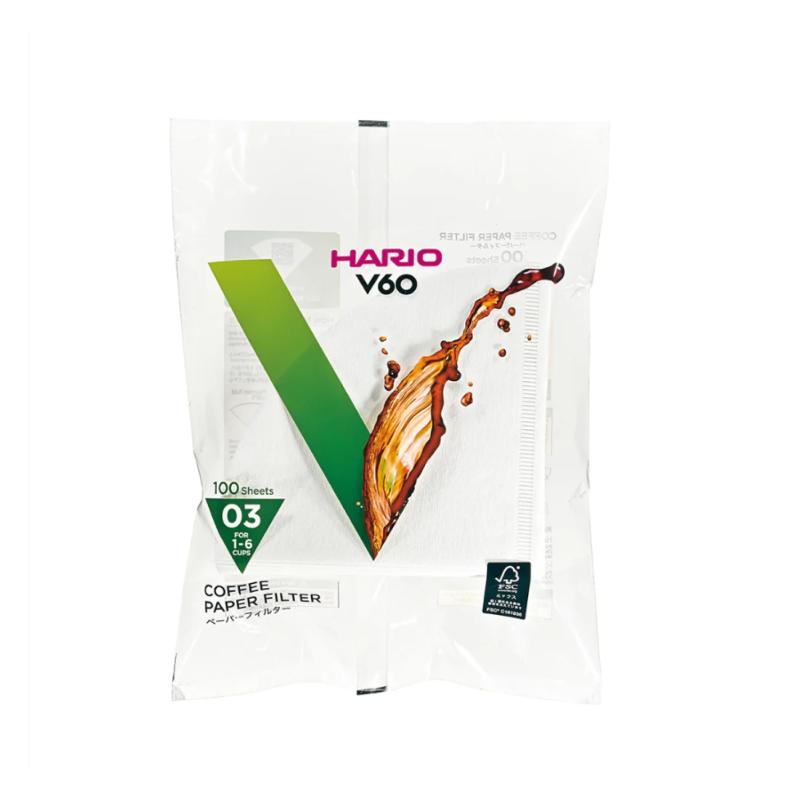 HARIO (ハリオ) V60用 ペーパーフィルター03W コーヒードリップ 1~6杯用 100枚入り ホワイト VCF-03-100Wサイズ:幅20.0×奥行22.0×高さ5.3cm本体重量:約0.2kg材質:バージンパルプ原産国:日本枚...