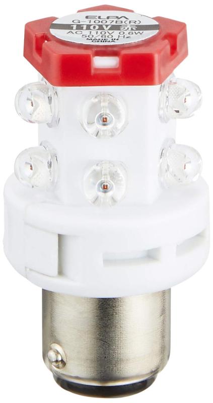 ELPA エルパ LED回転灯球 110V用 口金:BA15d レッド 熱を持たず、消費電力が少ない省エネタイプ G-1007B(R)11×6×2.5cm電源:AC110V 50/60Hz 消費電力:約0.6W 口金:BA15d 本体サイズ...