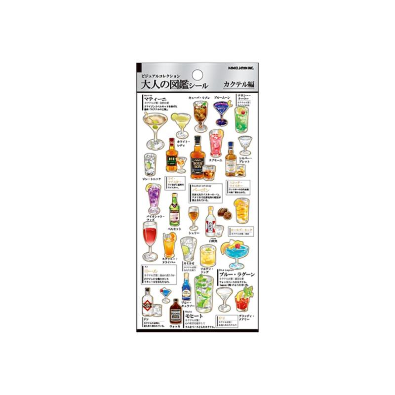 カミオジャパン シール 大人の図鑑シール カクテル 226304【サイズ】W95×H205×D1mm【素材】特殊紙,金箔大人気大人の図鑑シールです。複数店舗にて販売をしておりますため、在庫データの更新が間に合わず、欠品にも関わらず、注文がで...