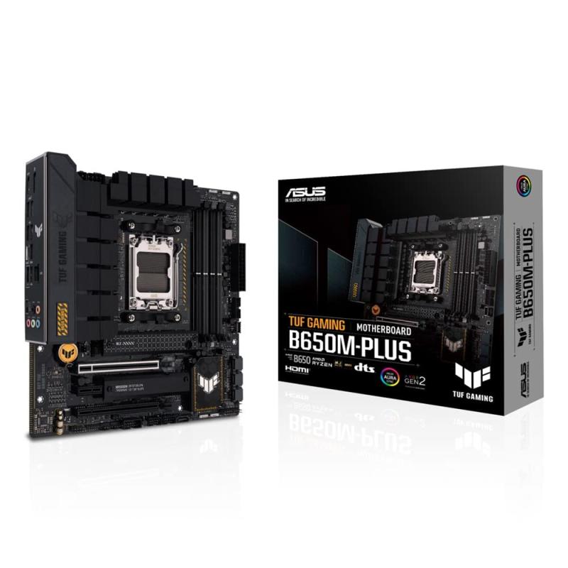ASUS TUF GAMING B650M-PLUS AMD Ryzen 7000 シリーズ AM5 対応 B650 搭載 mATX マザーボード/品拡大VRMヒートシンク搭載の12+2基で構成されたパワーステージ（定格70A）M.2ストレ...