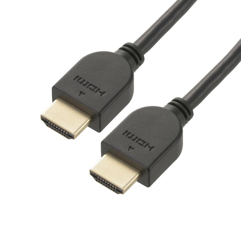オーム電機 HDMIケーブル イーサネット対応 HDMIやわらかケーブル スリムタイプ 4Kウルトラハイスピード 狭い場所でもOK 5m VIS-C50HDS-K 05-0560 OHM【 特 長 】　イーサネット対応ハイスピードHDMIケ...