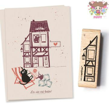 商品詳細 商品名 四角形スタンプ 柄名 House 2 Half-Timbered 商品説明 木製　四角形スタンプ。 押しやすいシャープとどことなく愛らしいアンティーク調のデザイン。手帳やカードメイキング、プレゼント包装など用途は色々！そこ...