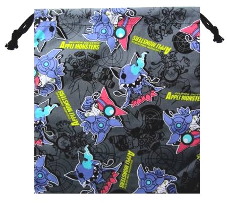 ★この商品は著作権に基づいて作られた完成品（既製品）です。（当店の手作りではありません。） サイズがありますので、よくお確かめください。 ●サイズ　縦横　約29cm×26cm 　（やや大きめの給食袋〜低学年の体操服入れ向き） ●両絞りタイプ...