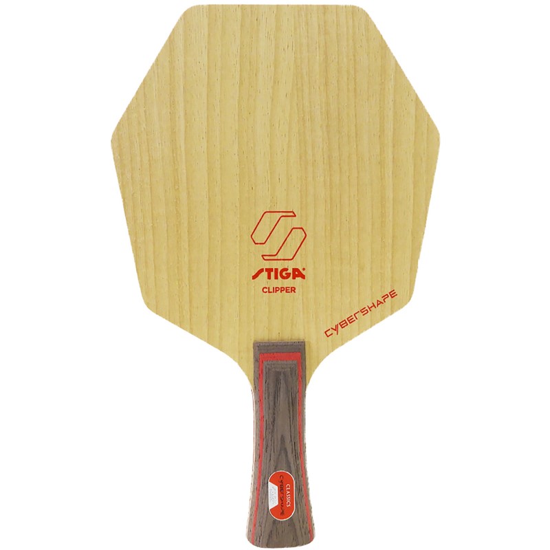 スティガのベストセラー商品である クリッパーウッド がサイバーシェイプ型で登場。 スイートスポットが広がってさらに使いやすく。 楕円形のラケットよりも深く握ることができ、重さを感じにくくなっています。 原産国：スウェーデン王国