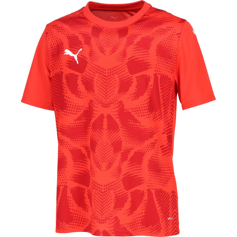 商品の説明 サッカー好きに最適なこのPUMAジャージーは、ダイナミックな全面グラフィック、クルーネック、究極のパフォーマンスを実現するスリムフィットが特徴。 胸と袖にdryCELLテクノロジーとPUMAキャットロゴを配し、フィールド内外でシ...