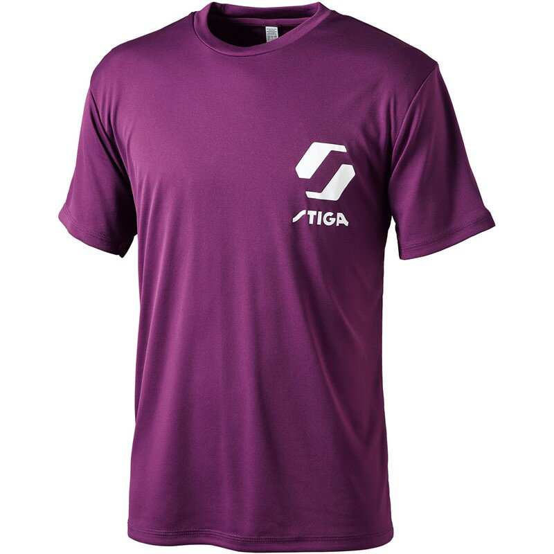 STIGAロゴTシャツJP-IIにパープルが追加されました。 素材：ポリエステル100% 原産国：ベトナム ※公式大会では着用できません。 【カラー】()