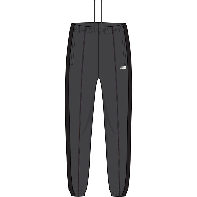 吸汗速乾性に優れたNB Dryのダブルニットを使用したトラックパンツです。 足元をスッキリ見せるジョガーシルエットで仕上げました。 フロントのピンタック、左腿のNBロゴ刺繍、サイドラインテープがデザインポイントです。 対象：メンズ・ユニセッ...