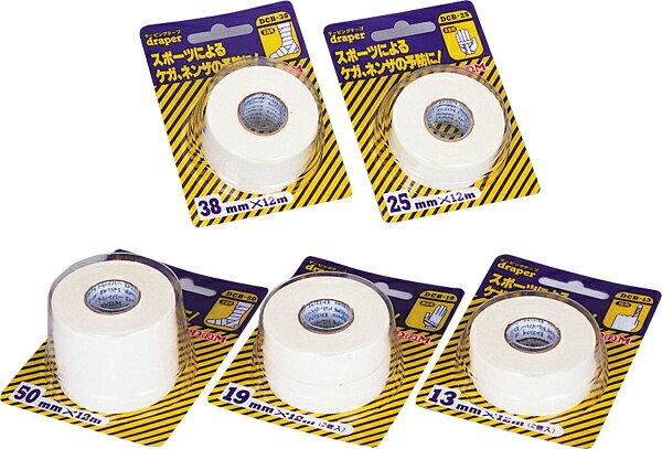 コットンテープ幅38mm×長さ12m1箱入数量：16個コットンテープ/非伸縮性。ドレイパーDCテープのブリスターパック