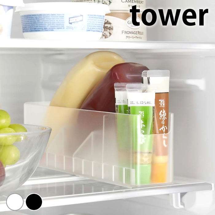 商品名 冷蔵庫中スリム調味料収納ラック タワー 商品詳細 サイズ 本体 約W6.5×D30×H9.2cm 内寸 本体：約W5.4×D29.3×H8.8cm 開口部：約W6×D29.3cm 重量 約350g 素材 PS樹脂 仕様 耐熱：90℃...
