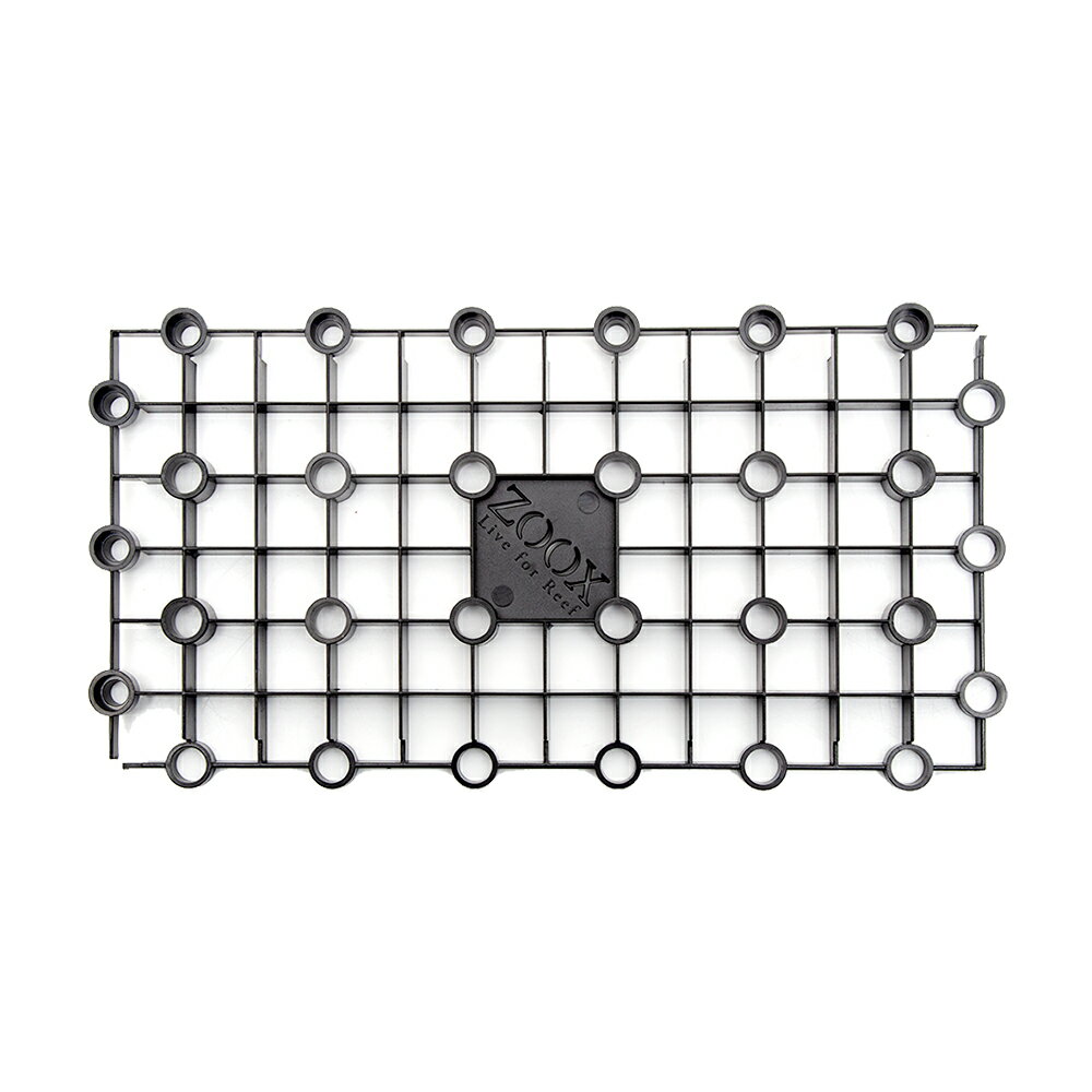 マメスナ、ミドリイシなどに！ ZOOX　フラグラック　黒　1枚 対象 サンゴ（マメスナ、ミドリイシなど） 特長 ●サンゴ用のブリード台です。●プラグ付きサンゴから、通常のサンゴまで載せることができます。●マメスナ、ミドリイシなどのブリードに...