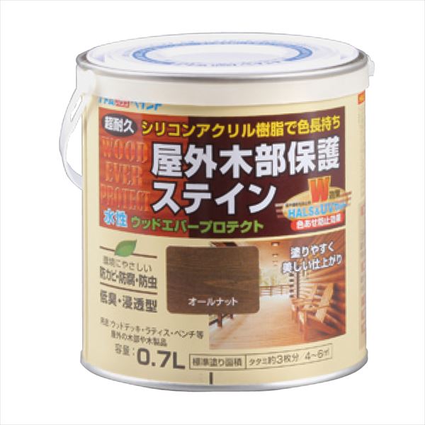 【商品情報】■シリコンアクリル樹脂にHALS(紫外線劣化防止剤)とUV吸収剤を配合し、木部の長期間色あせ防止と耐久性を向上させました。■シリコンアクリル樹脂にHALS(紫外線劣化防止剤)とUV吸収剤を配合し、木部の長期間色あせ防止と耐久性を...