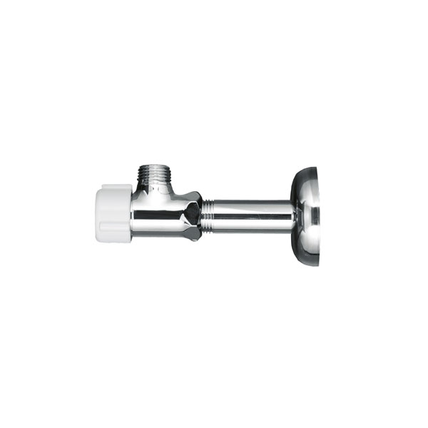 【商品情報】●アングル形止水栓。【商品仕様】●取付ねじ径：R1/2●仕様：銅製給水管、固定こま、本体ナット無●箱サイズ：L75mm×W69mm×H42mm