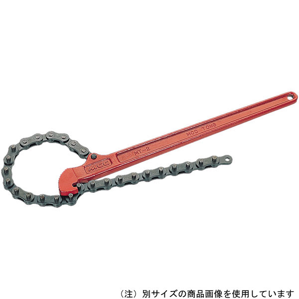 狭い場所でも、チェーンが入れば使用でき、ラチェット作動により、簡単締め付けできます。配管のパイプ・継手などの締め付けに。【商品スペック】■くわえられる管呼び寸法：8〜80A■くわえられる管外径(mm)：14〜89関連商品MCC BC-074...