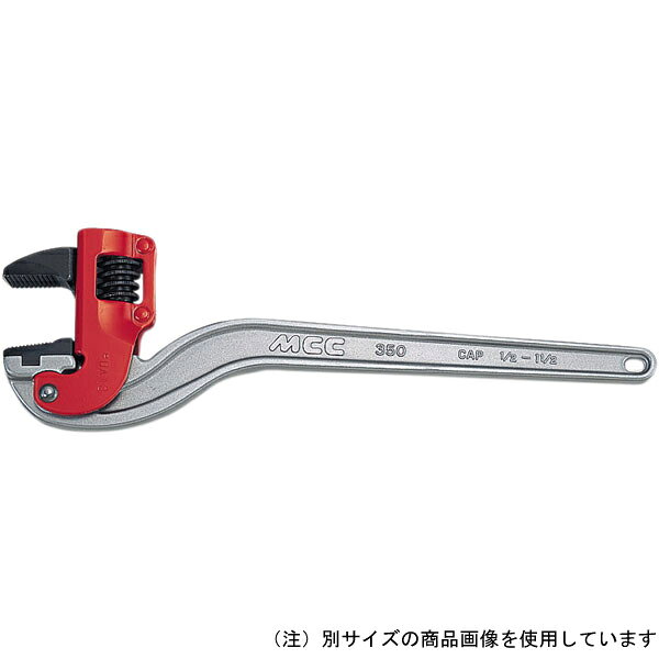 配管材料を選ばない、幅広い締め付けができます。亜鉛メッキ鋼管(白管)・塩ビ被覆管の締め付けに最適。【商品スペック】■くわえられる管呼び寸法：65〜100A■くわえられる管外径(mm)：76〜118関連商品MCC PW-AD90 パイプレンチ...