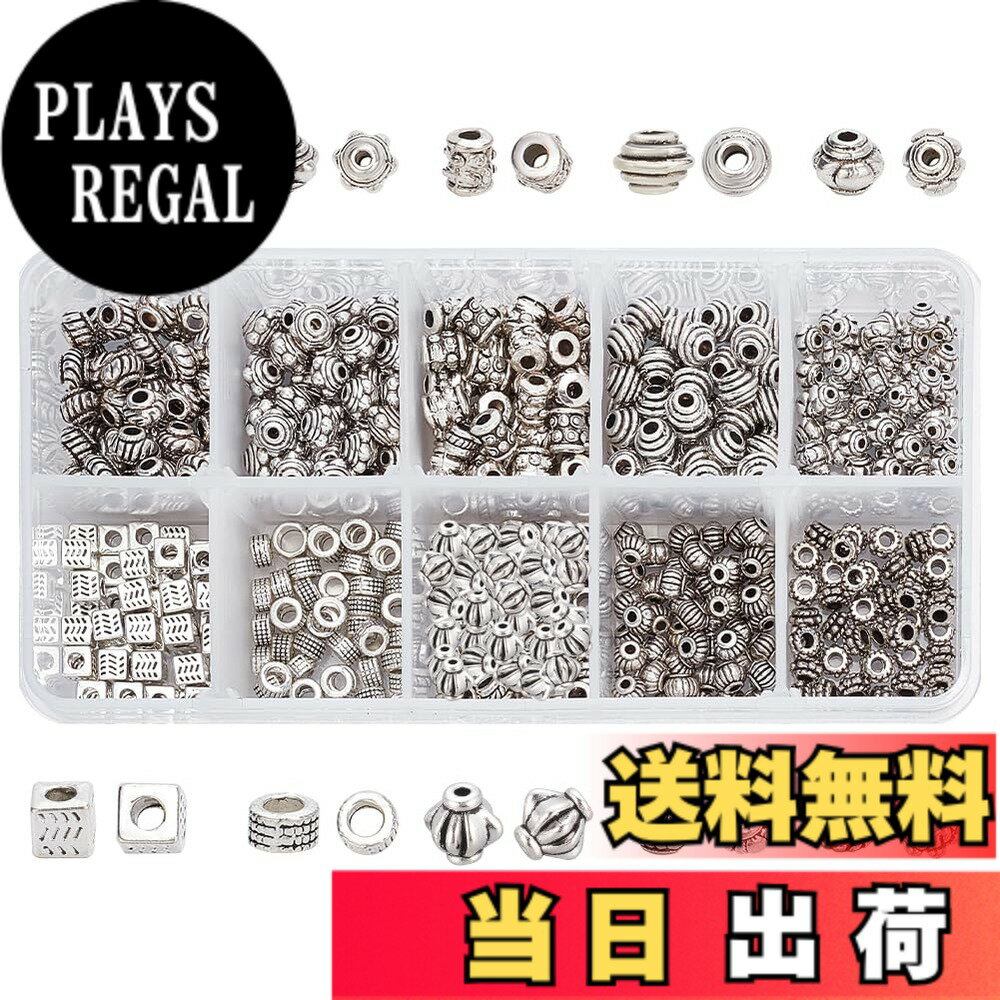 商品情報商品の説明主な仕様 【10種＆約500個】：10種類（カラム、ロンデル、ランタン、キューブ、バレル、そろばん、花など）のアンティークシルバーシリーズのスペーサービーズが揃っており、また各種が約50個入っており、結構豊富で大容量なチベ...