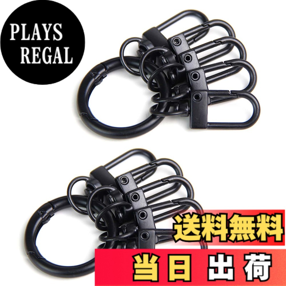 商品情報 商品の説明 主な仕様 【パッケージ内容】：丸型キーホルダー2個、回転スプリングフック10個。寸法：丸型キーホルダー外径2.9cm×2個、回転バネフックのサイズは3.4*1.2cm×10個。色: 黒。様々なシーンで使いやすい2サイズ...