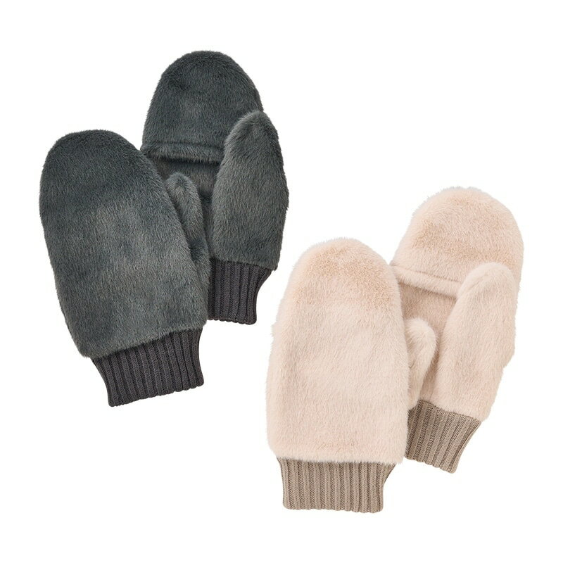 PLAZA限定！ゆったりとしたサイズ感が特徴のファーミトンです。内側から指が出せる仕様なので、スマホの操作なども楽々お使いいただけます。冬のお出かけや通勤にもぴったりなアイテムです。ご自身用にはもちろん、贈り物としてもおすすめです。【サイズ...