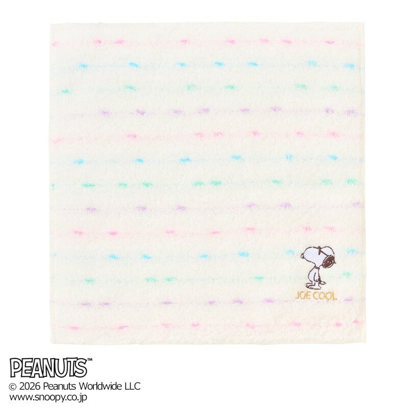 PLAZA限定！ジョー・クールのワンポイント刺繍がポイントのハンドタオルです。無撚糸(むねんし)は、綿本来のふわふわとした柔らかさとボリューム感、高い吸水性が特徴です。自分使いはもちろん、ギフトとしてもおすすめです。【サイズ】約 W25×H...