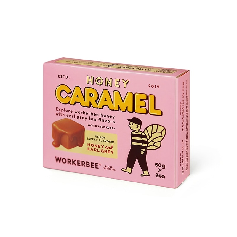 韓国のはちみつ専門ブランド「WORKERBEE（ワーカービー）」から、ピンクのかわいいパッケージのギフトボックスが登場。ミルクティーのような味わいが楽しめる"はちみつアールグレイキャラメル"が2個入っています。自分用にはもちろん、ギフトにも...