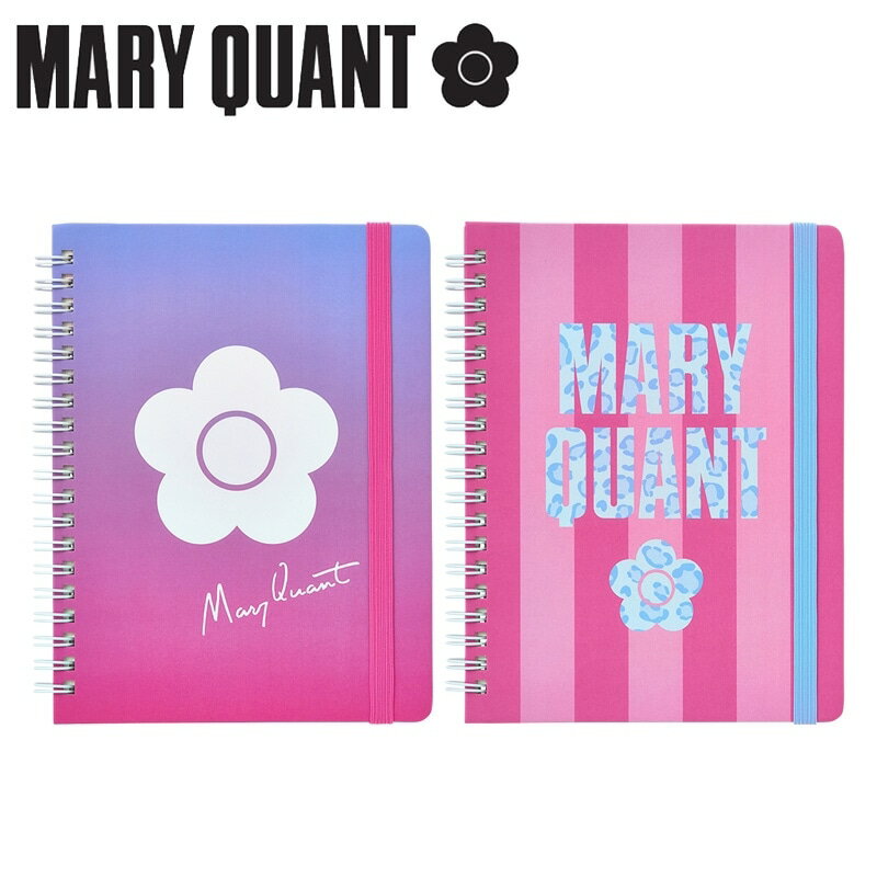 PLAZA限定！「MARY QUANT(マリークワント)」のA5サイズのリングノートです。日々のメモや勉強ノート、ちょっとしたアイデアを書き留めるのにもぴったりです。A5サイズなのでバッグにもすっきり収まり、持ち歩きやすいのも嬉しいポイント...