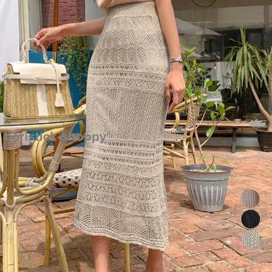 本体素材：ポリエステル70％+綿30％裏地素材：ポリエステルカラー：ブラック/ライトベージュ/モカサイズ：ワンサイズスカート丈:約85-90cm 裏地丈:約52cm ウエスト:約64-100cm（ゴム仕様） ヒップ:約80cm裏地：あり伸縮...