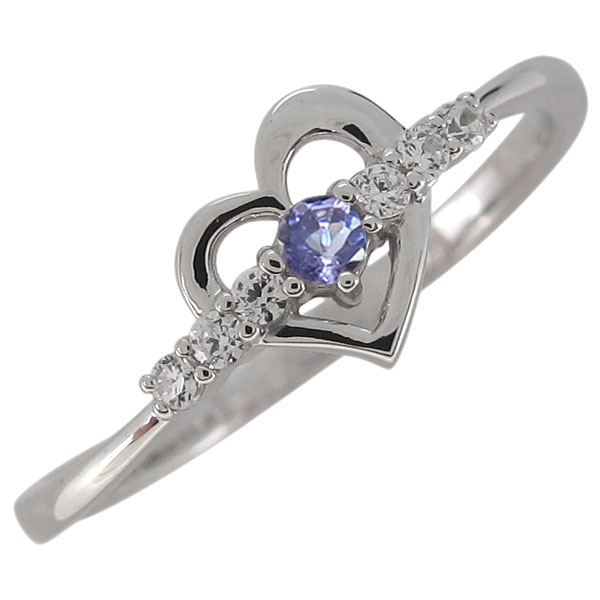 12月誕生石タンザナイトを使用したプラチナ製の、ハートモチーフリング(指輪)です。 ※対応サイズ【1号から16号】 本体素材: プラチナ(Pt900)(品質を保証するPt900の刻印があります。) 石名：主石 タンザナイト(約 2.0mm/...