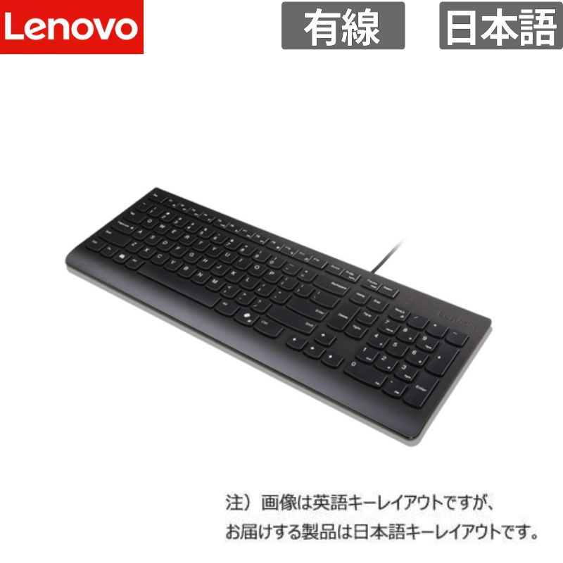 【商品概要】 Lenovo エッセンシャル USBキーボード-日本語 仕様： ■ OS要件：Windows0、Windows1 ■ ケーブルの長さ/種類：1.8メートル ■ キー数：10405060709 ■ ホットキー：ファンクションホッ...