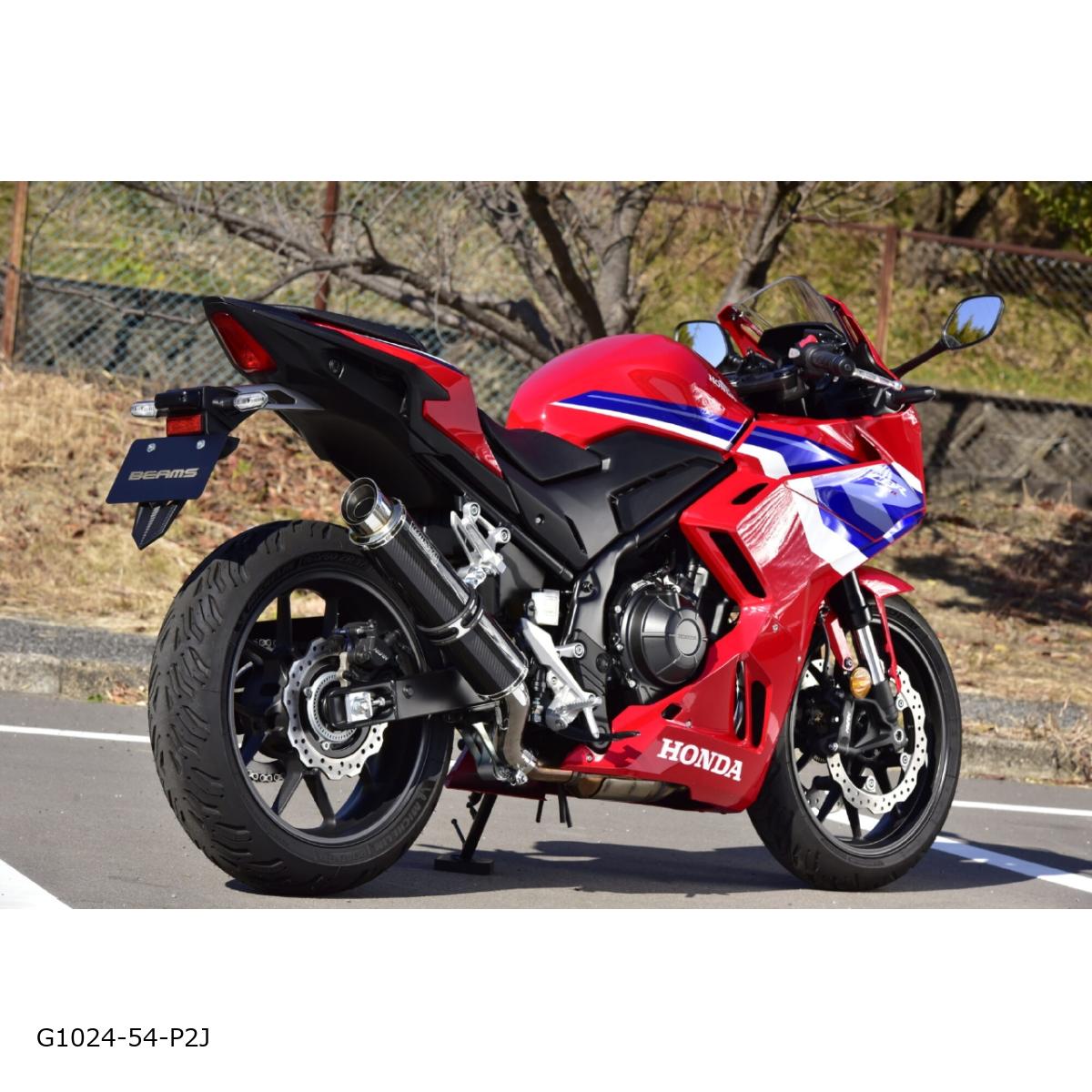 メーカー名：ビームスモーターカンパニーメーカー品番：G1024-54-P2J販売備考：ご注文後のキャンセルはすべてできません。。※納期がかかる場合もキャンセルできません。適合情報：ホンダ[HONDA] CBR400R [8BL-NC65]