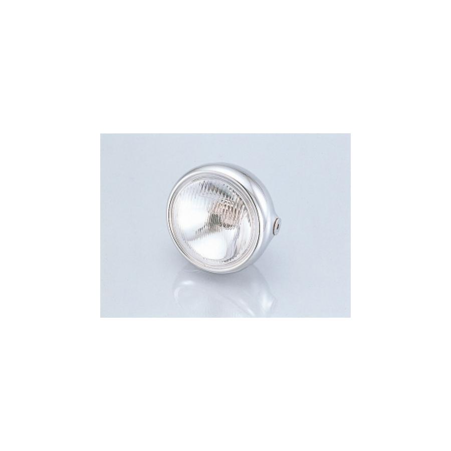 メーカー名：キタコメーカー品番：800-080011012V35/35W　H-4球仕様商品説明ミニバイクに最適な大きさのヘッドライトです。ヘッドライトケースはメッキとブラックの2種類を設定し、メッキヘッドライト仕様はT-19バルブ仕様とH-...