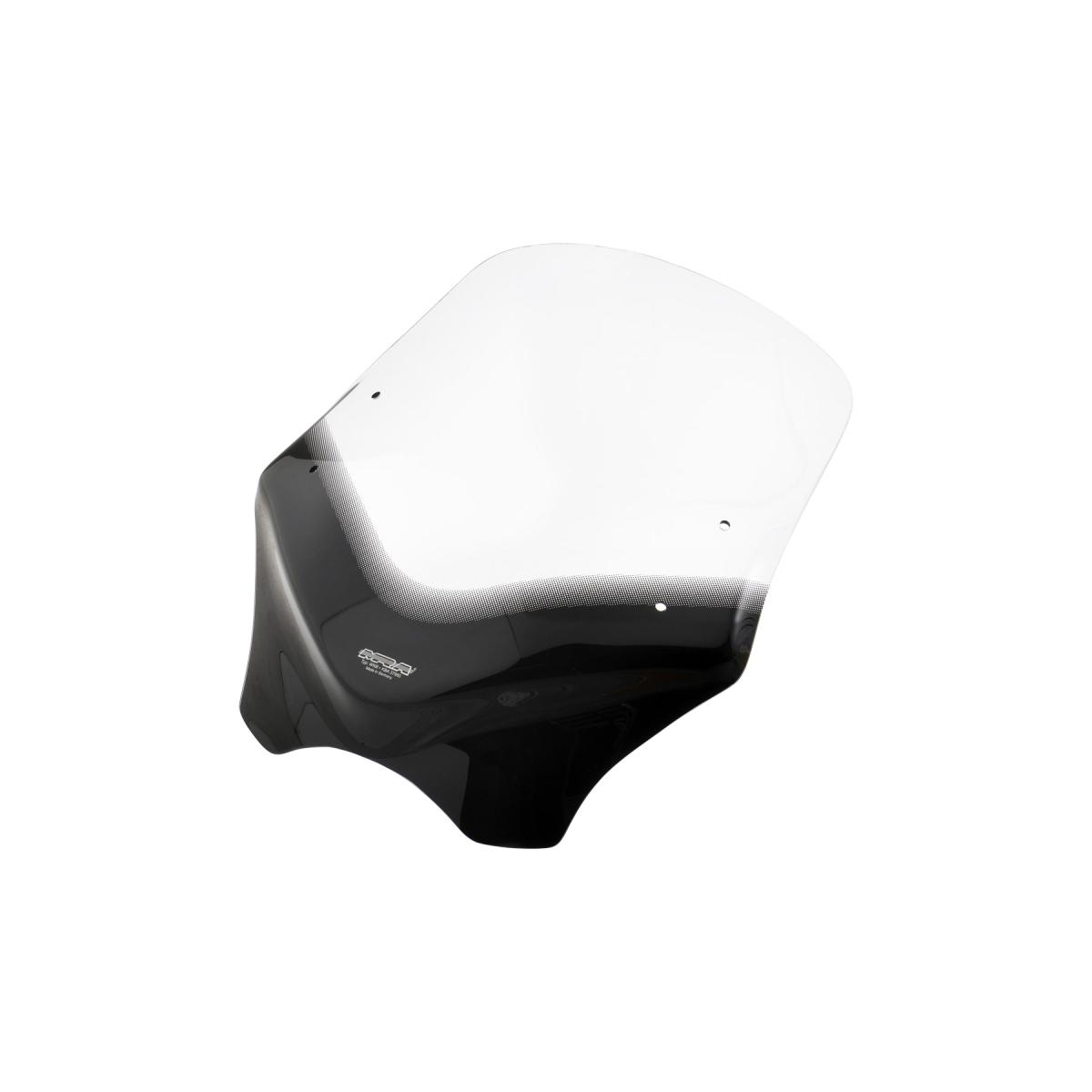 メーカー名：エムアールエーメーカー品番：4025066140350優れた空力性能と透明度。ハンドルマウント汎用タイプ。マウント別売り。販売備考：マウントKIT別売です。(品番 MV-NMK)穴加工：不要色[カラー]：クリア材質[素材]：アク...