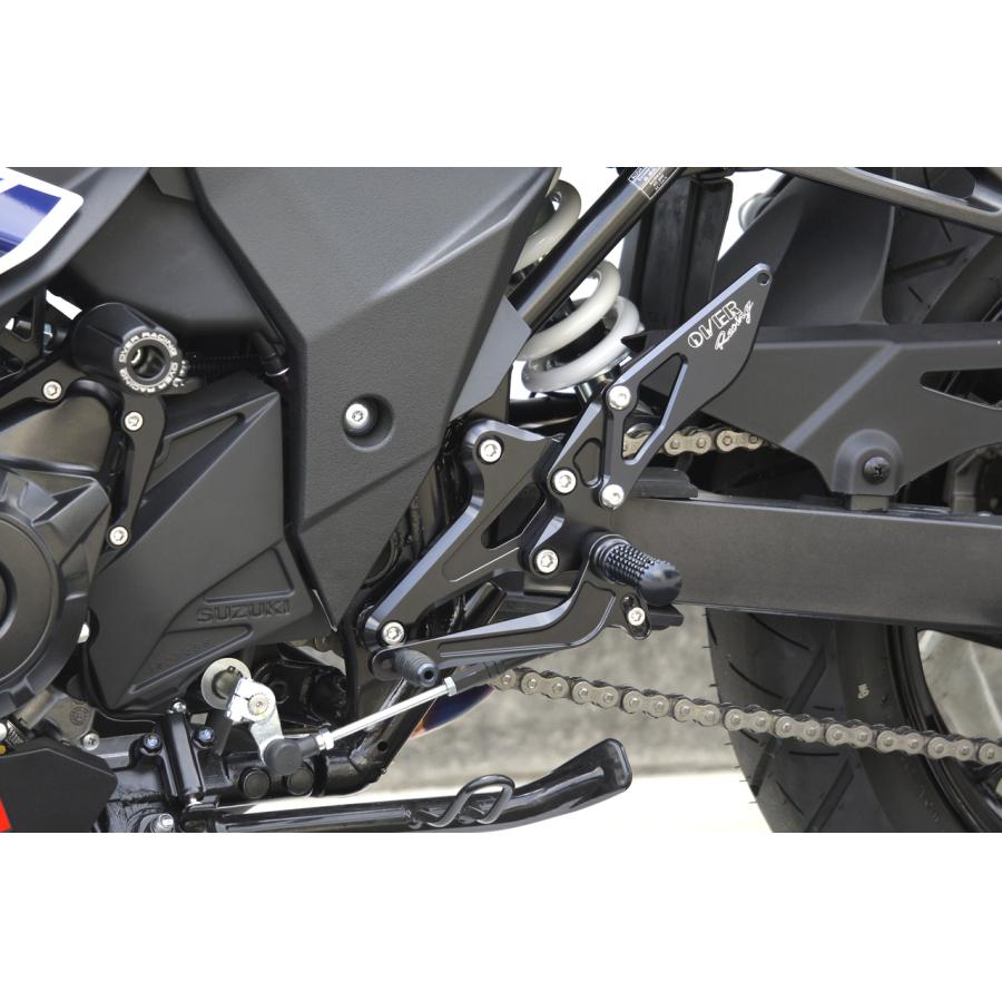 メーカー名：オーヴァーレーシングメーカー品番：51-57-01B販売備考：4ポジション ブラック適合情報：スズキ[SUZUKI] GSX250R 17ポジション：4移動量[UP/BACK]：50/60　60/60　60/50　50/50シフ...