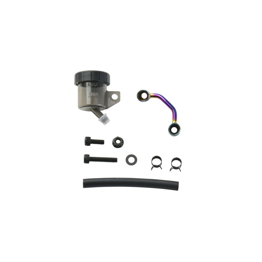 メーカー名：プロトブレンボメーカー品番：BPS002-TBブレンボマスターへ交換時の必需品。必要な物がオールインワンパッケージされたキット。販売備考：ブレンボ製オイルタンク(S15Bスモークタンク)、オイルホース(10cm)、その他取付に必...