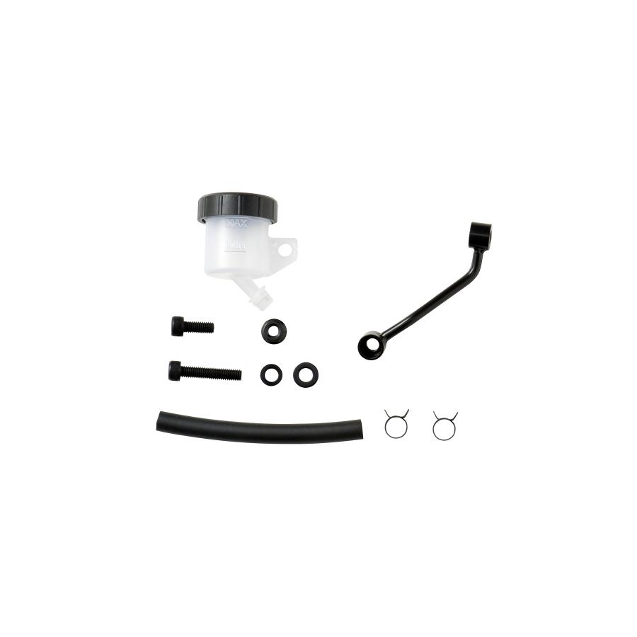 メーカー名：プロトブレンボメーカー品番：BPS005-BWブレンボマスターシリンダー交換時の必需品をセットにしました。外観にこだわりボルト・ワッシャー・ナットまでブラックで揃えました。ブレンボ製オイルタンク2色（ホワイト・スモーク）×ステー...