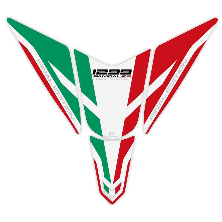 メーカー名：モトグラフィックスメーカー品番：MT-TD025FE販売備考：キャンセル不可商品です。TANK PAD DUCATI 1299PANIGALE R ホワイト/レッド/グリーン◆タンクプロテクションも兼ねたタンクパッド◆メーカー、...