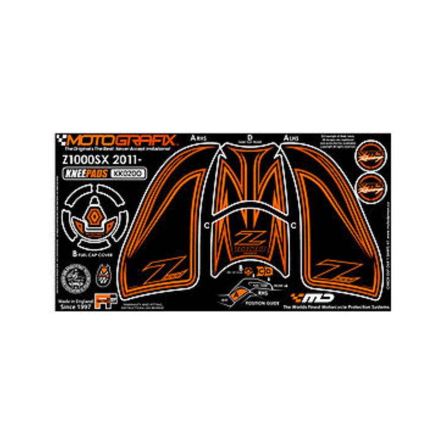 メーカー名：モトグラフィックスメーカー品番：MT-KK020KO販売備考：キャンセル不可商品です。KNEE オレンジ適合情報：カワサキ[KAWASAKI] Ninja1000 [ニンジャ1000 Z1000SX] 11-タイプ：KNEE色[...
