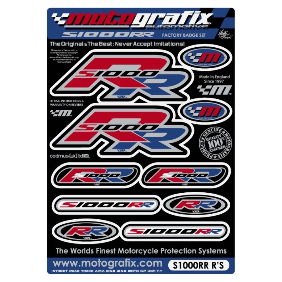 メーカー名：モトグラフィックスメーカー品番：MT-S1000RR-RS販売備考：キャンセル不可商品です。BADGE SET ホワイト/レッド/ブルー適合情報：ビーエムダブリュー[BMW] S1000RR タイプ：BADGE SET色[カラー...