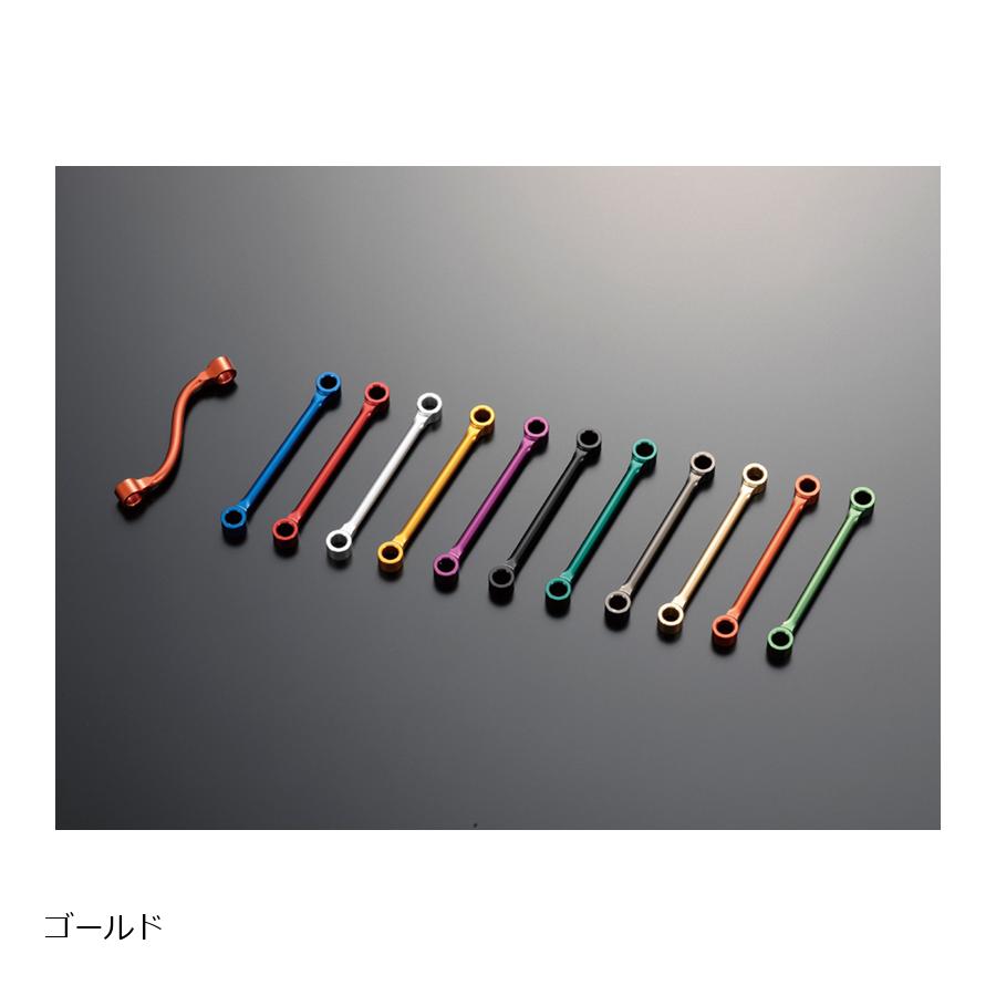 メーカー名：ポッシュフェイスメーカー品番：500184-04◆穴径：約6.9mm・厚み：約8mm・シャフト径：5mm・長さ：80mm◆汎用タイプの完全アルミ削り出しブレーキマスタータンクステーです◆アルマイト仕上げ◆若干の曲げ加工も可能です...