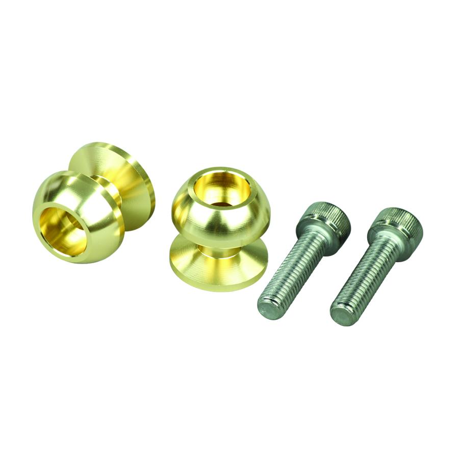 メーカー名：ポッシュフェイスメーカー品番：004012-12リヤショック取り付けボルトなどと交換することでツーリングネット等のフック固定場所を増設できます。アルミ削り出し、アルマイト/メッキ仕上げ。M8×30mmステンレスキャップボルト付属...