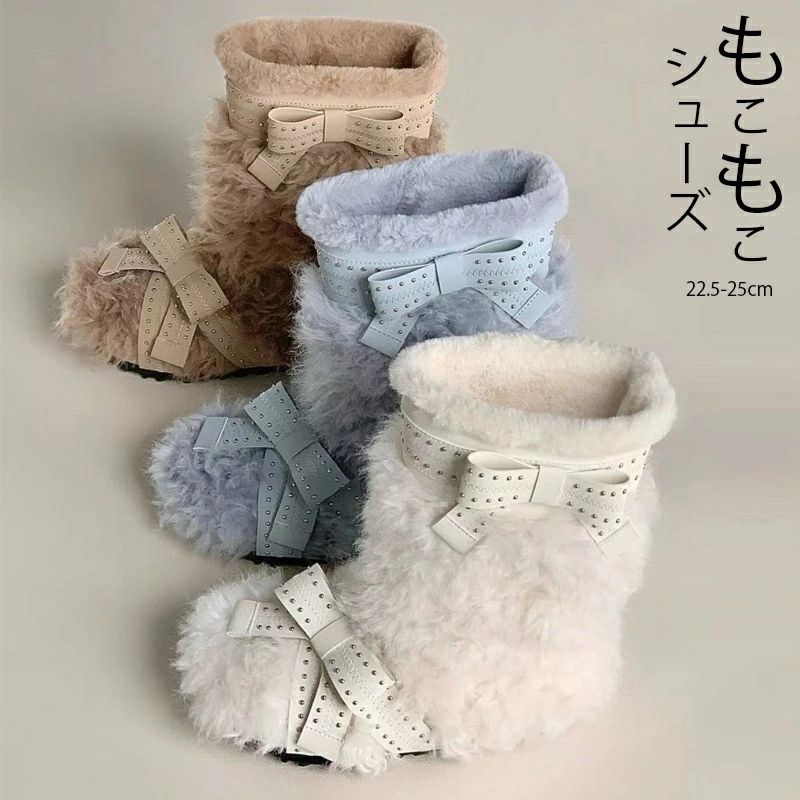 スノーブーツ レディース おしゃれ ファーブーツ ショート かわいい ショートブーツ 歩きやすい 軽量 ブーツ フェイファー 裏起毛 防寒ブーツ ぺたんこ 厚底 防滑 痛くない 防寒 暖かい おでかけ 買い物 普段使い 旅行 ワンマイル 2...