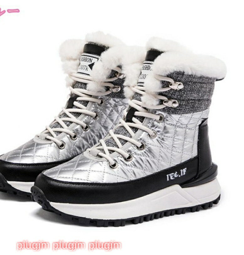 表地：合皮メイン素材：綿【 サイズ】： 22.5cm 23cm 23.5cm 24cm 24.5cm 25cm 25.5cm 26cm 筒丈：14.5cm/ ヒール：5cm 防滑、防水、防寒機能を備えたスノーブーツは、この秋と冬に最適です。...