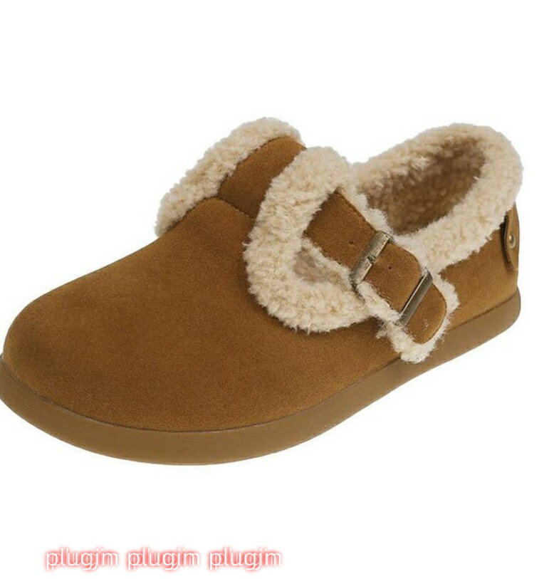 表地：スウェードメイン素材：スウェード▽留め具の種類: スリッポン式　▽ヒールの高さ:1cm ★ボア付きシューズ 女性用 防寒 保温性 滑り止め 着脱やすい！！これらの暖かいウィンターブーツは彼や彼女への素晴らしい贈り物になります。 ハロウ...