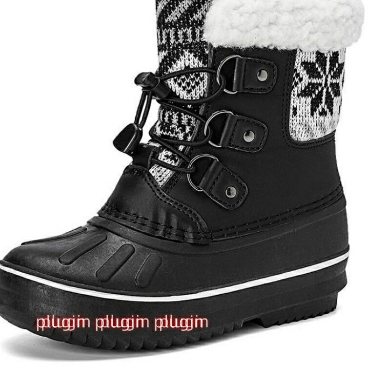 表地：布、ニットメイン素材：ゴム【素材】「アッパー」布＋ニット　「ソール素材または裏地」合成コム、裏張り加工済みテキスタイル　「留め具の種類」レースアップ【暖かいスノーブーツ・防寒対策】内側・底と全てがもこもこボアなので、とても暖かい。足先...