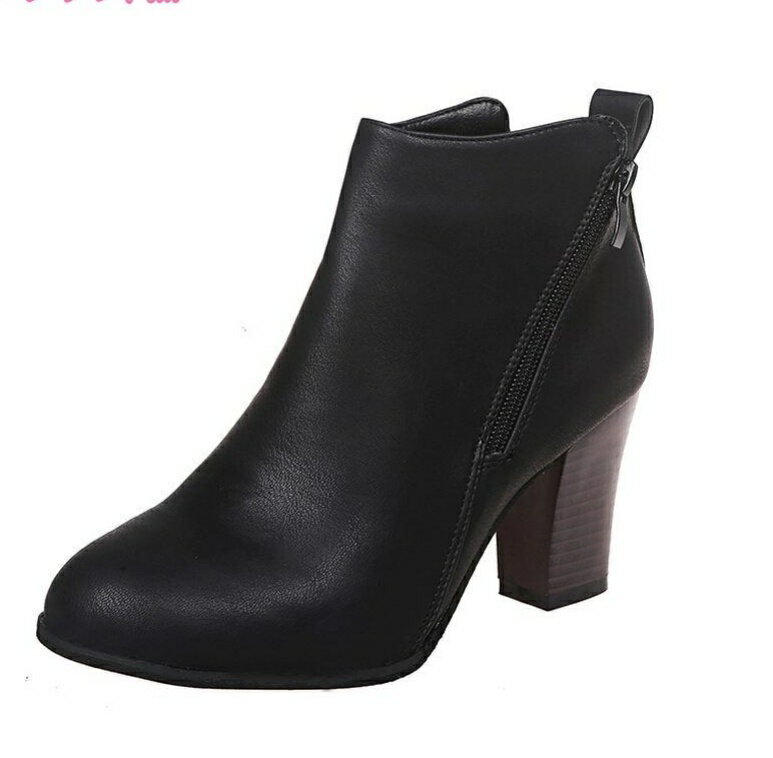 表地：puメイン素材：ゴムメイン素材: 合皮 表地: pu ヒールの高さ: 6 centimeters cm ヒールのタイプ:ポインテッドトゥ 留め具の種類: サイドジップ6cmヒールですが、太いデザインは安定感あります。アウトソールは防水...