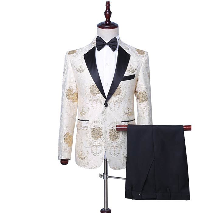 BorderColor="#FFFFFF"> 商品 ステージ衣装 メンズスーツ 内容 ジャケット1点+パンツ1点+蝶タイ1点 素材 ポリエステル サイズ S　ジャケット：肩幅43cm　バスト92cm　ウエスト87cm　着丈67cm　袖丈58...